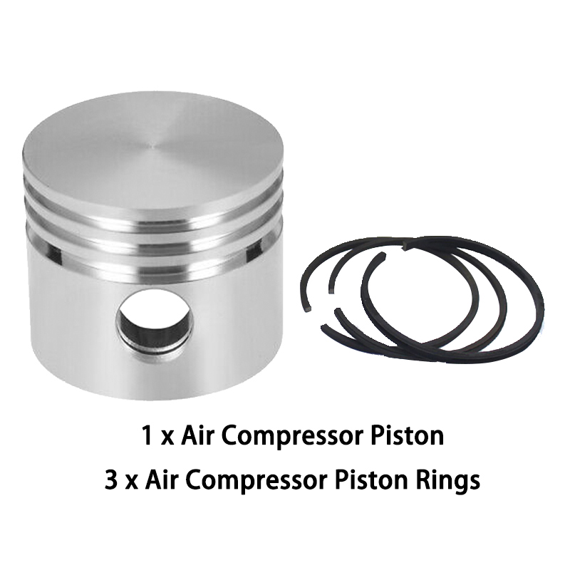 Air Compressor Piston and Piston Rings Set 65mm Piston+Piston Rings Set ...