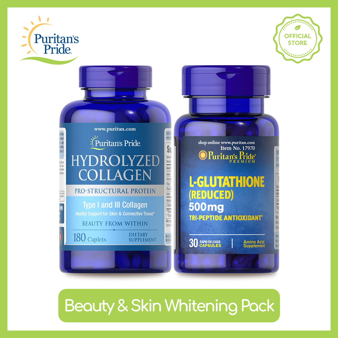 Beauty and Skin Whitening Bundle Collagen Hydrolyzed 1000 mg 180 ...