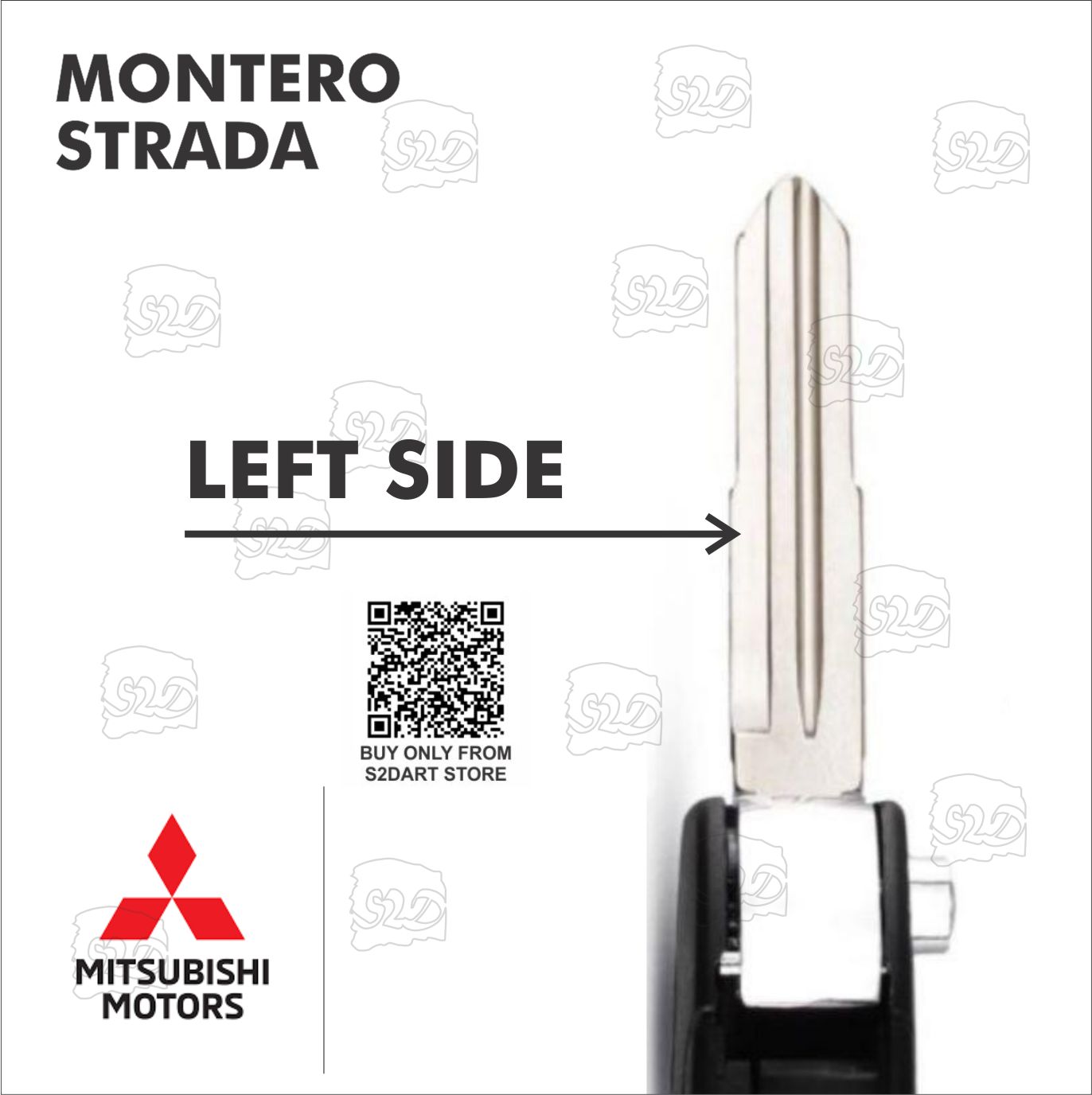 Mitsubishi Montero / Strada Flipkey 2 Buttons Key Case Shell Flip key ...