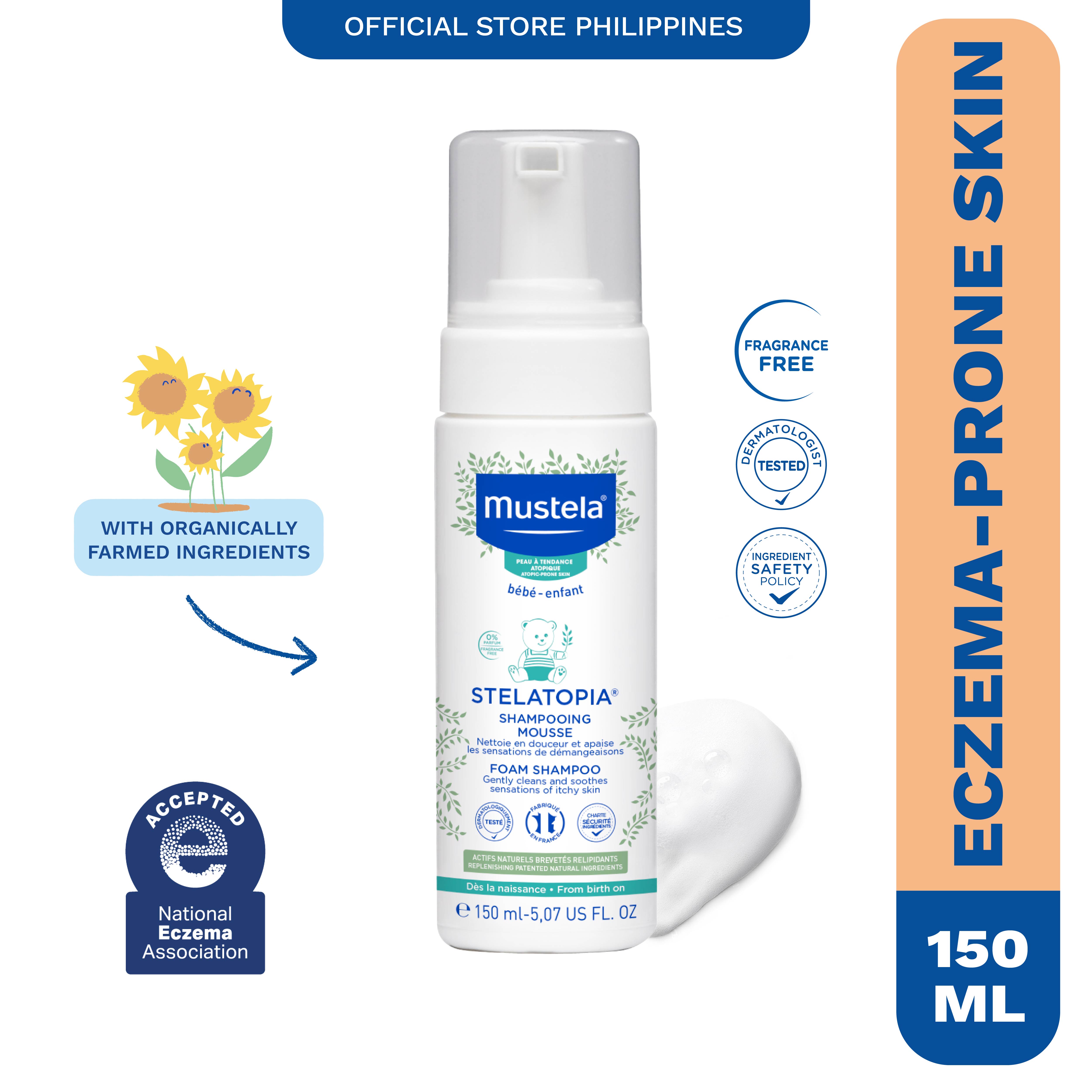 Mustela Stelatopia Foam Shampoo for Newborns 150ml- Naturalness | Lazada PH