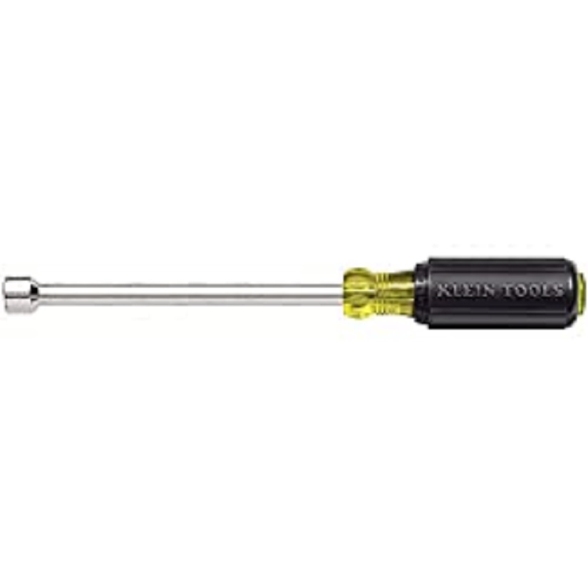 1/4-Inch Nut Driver with 6-Inch Hollow Shaft and Cushion Grip Handle ...