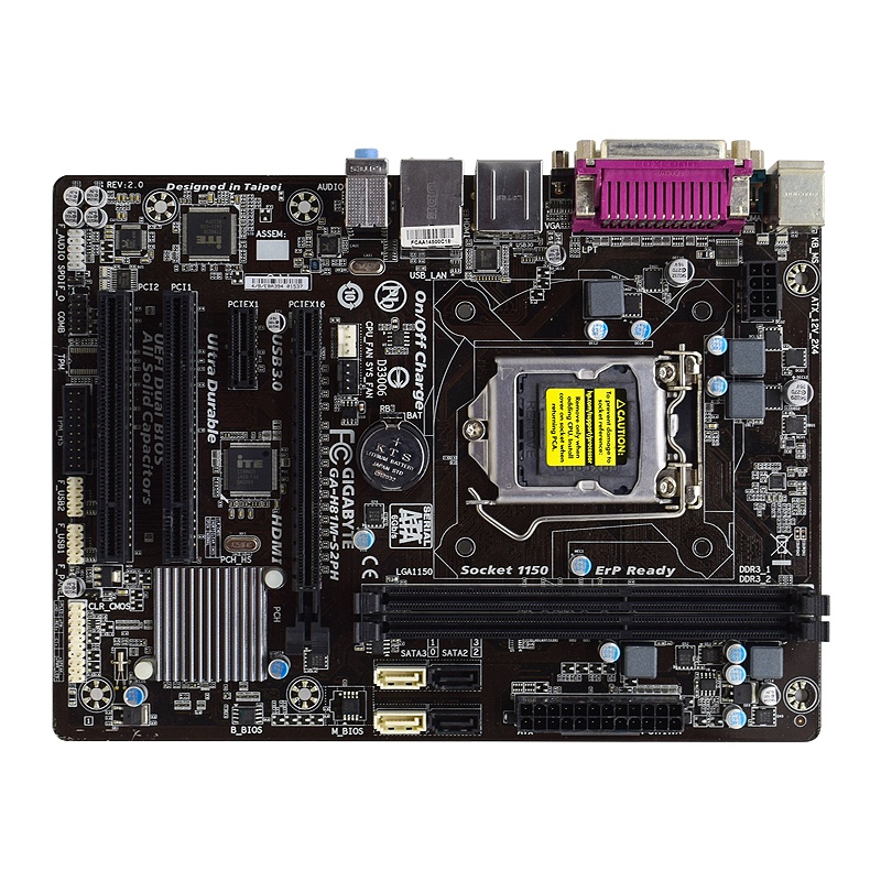 USED H81 Motherboard GIGABYTE GA-H81M-S2PH LGA 1150 4th gen DDR3 16G ...