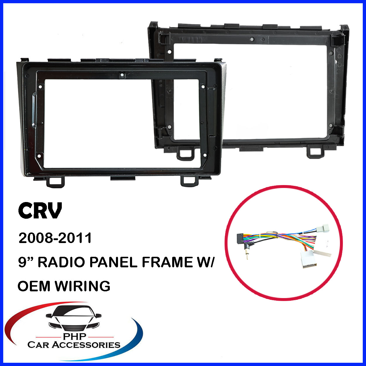 9 Inch Car Fascia for CRV 2008-2011 Head Unit Fascia Radio Frame Panel ...