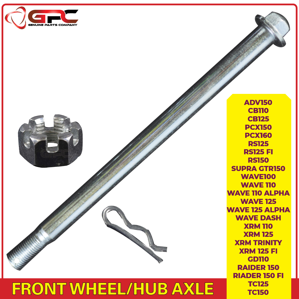 GPC Front Axle for ADV150, CB110, CB125, PCX150, PCX160, RS125, RS125FI ...