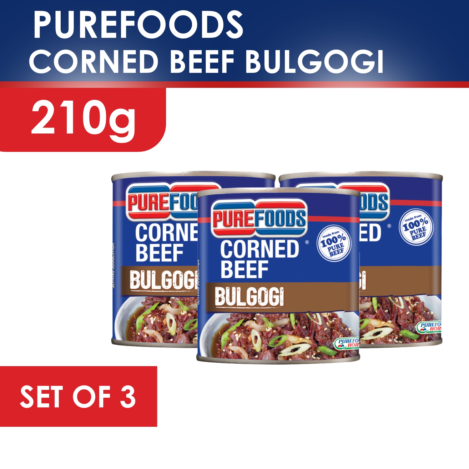 Purefoods Corned Beef Bulgogi (210g) Set of 3 | Lazada PH