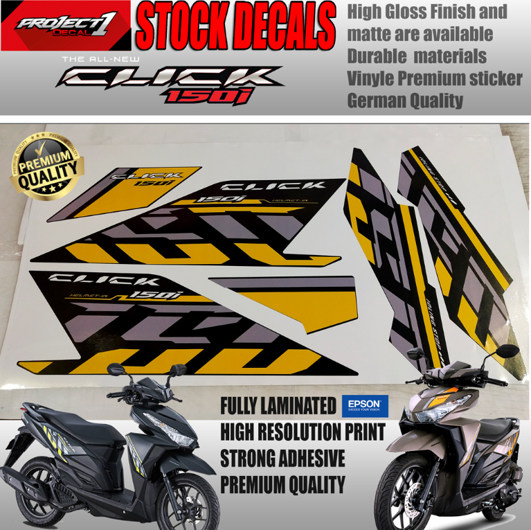 Honda Click V1150i/125i stock decal laminated sticker | Lazada PH