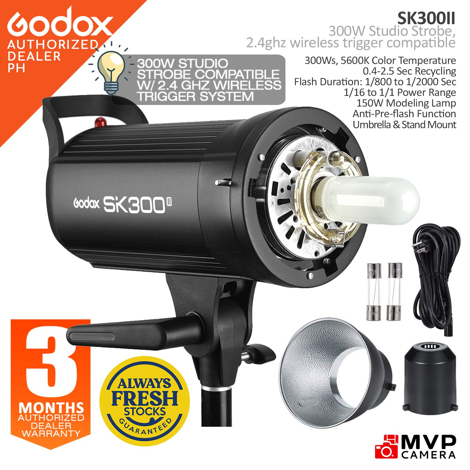 Godox SK300II SK300 II SK Studio Strobe Built-In 2.4 GHz Wireless SK400 ...