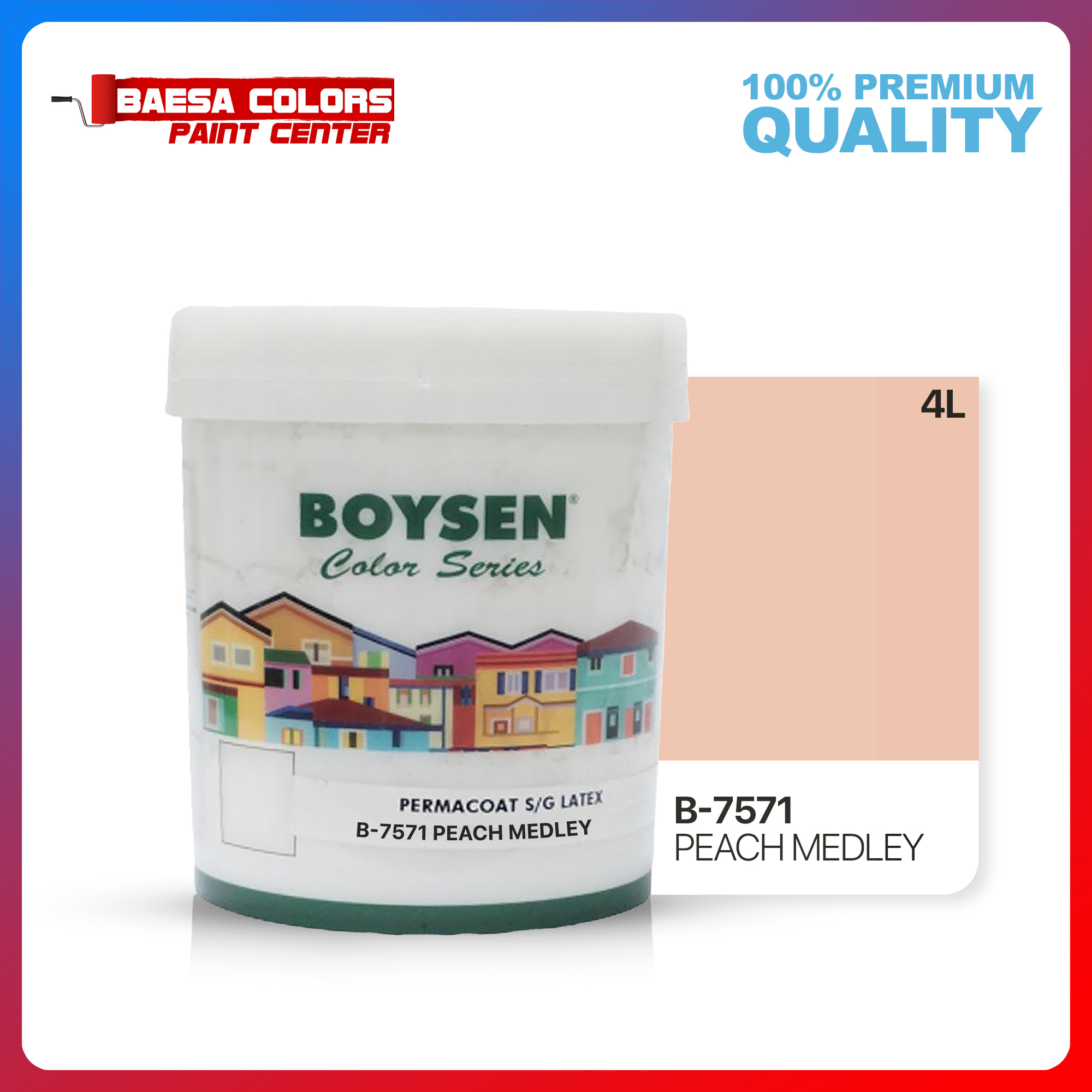 BOYSEN B-7571 PEACH MEDLEY SEMI GLOSS LATEX 4L | Lazada PH
