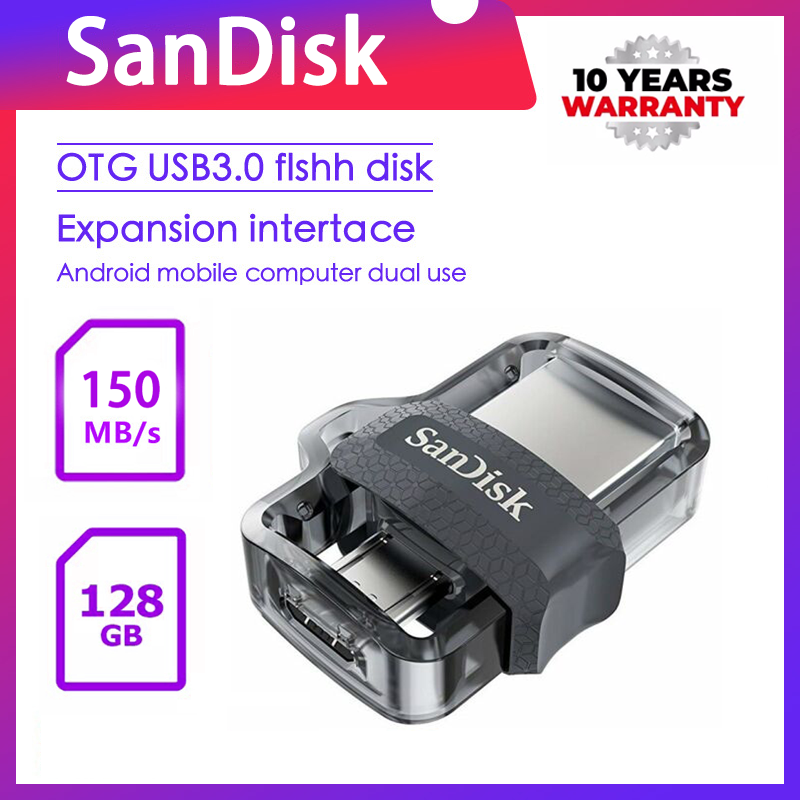 SanDisk 128GB Ultra Dual Drive m3.0 for Android Devices and Computers ...