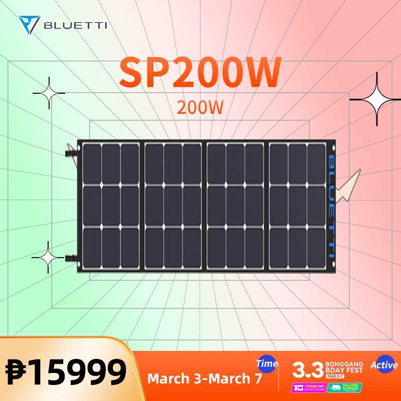 BLUETTI SP200 SP120 200W 120W Solar Panel for AC200P/EB70/EB55/AC50S ...