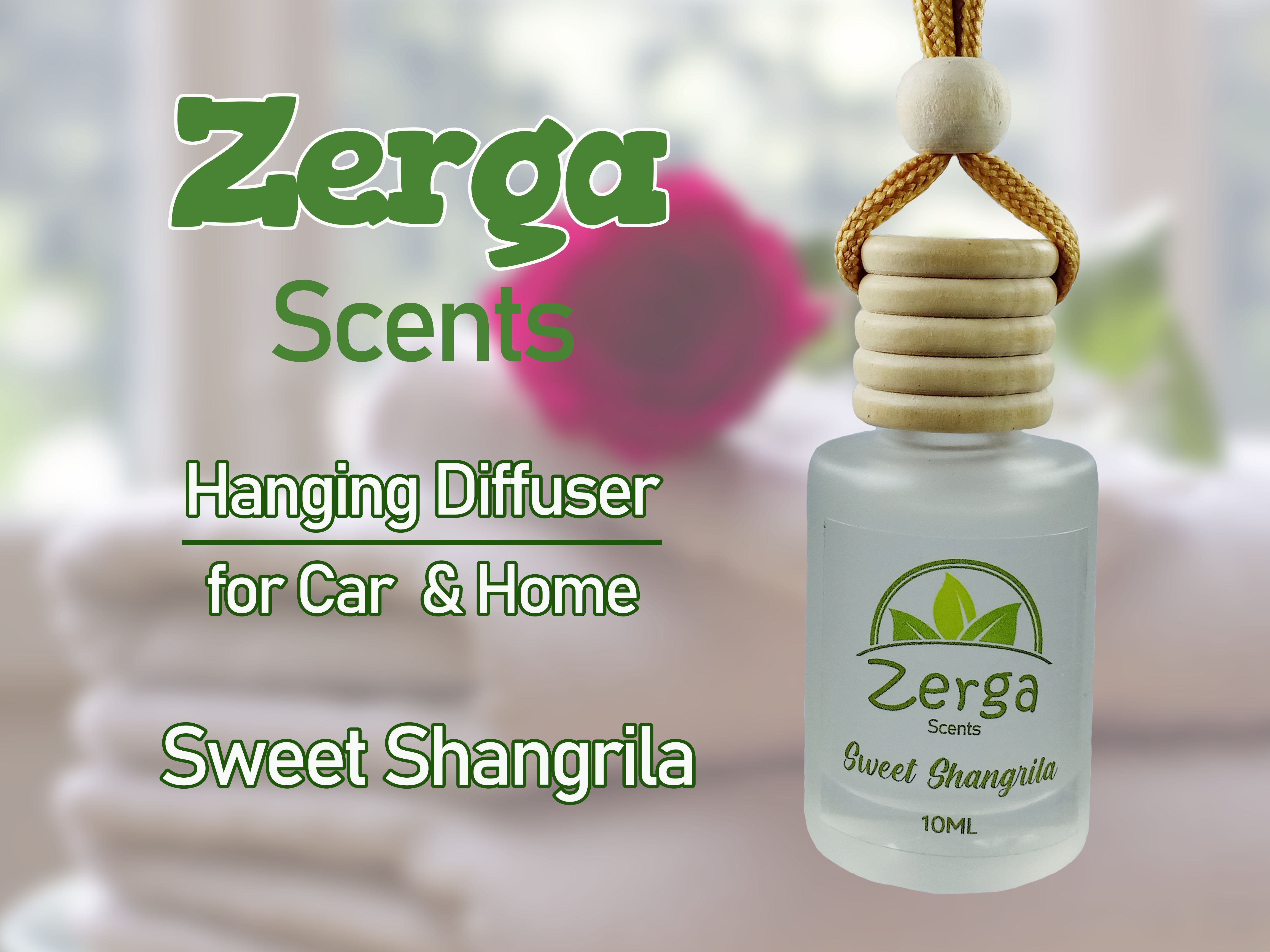 Zerga Hanging Diffuser Air Freshener Car Room Sweet Shangrila 10ml | Lazada PH