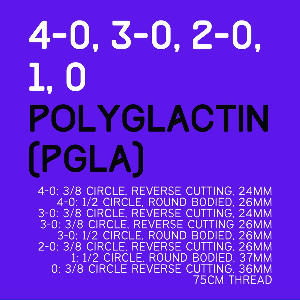 Surgical Polyglactin 910 Suture (PGLA Suture/Vicryl type) | Lazada PH