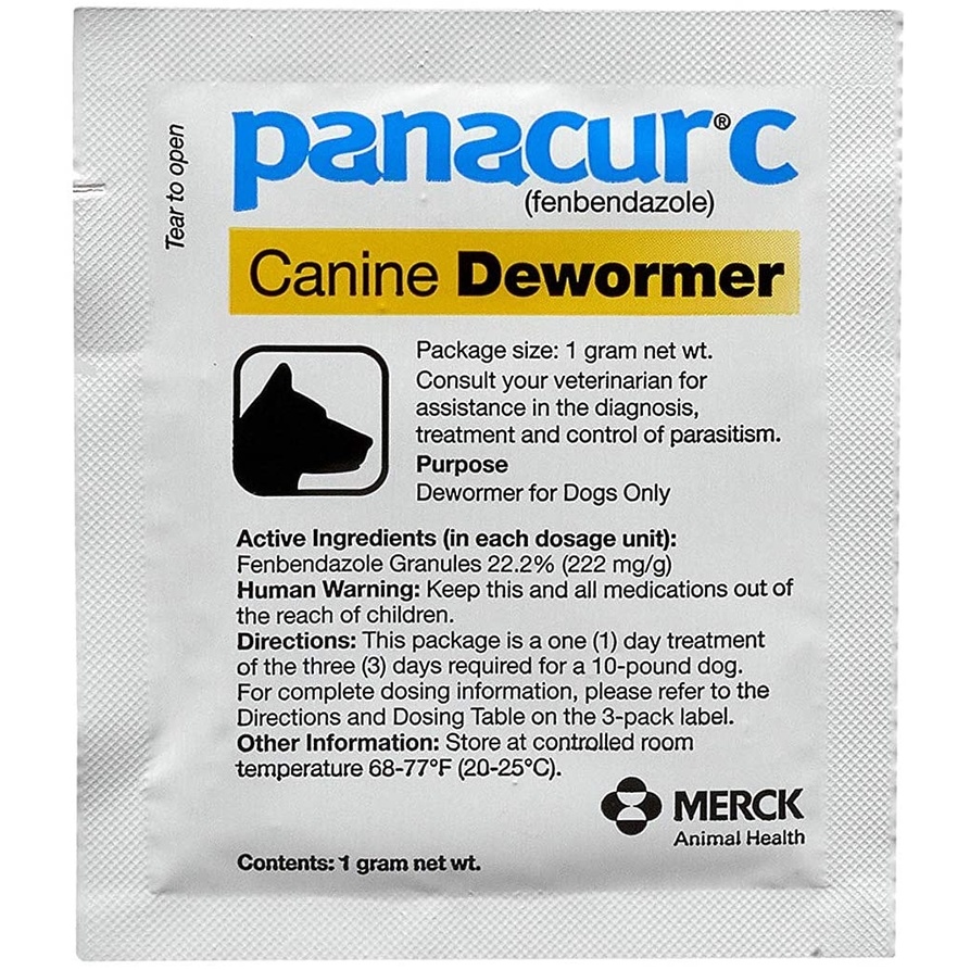 (ON HAND) Panacur C Canine Dewormer (Fenbendazole) 1 Pack (3 Sachet ...