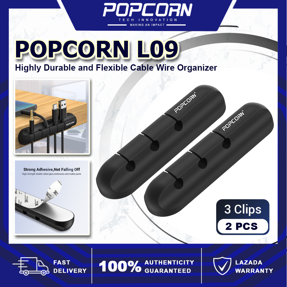 Popcorn L09 Silicone Cable Organizer USB Cable Winder Desktop Cable ...