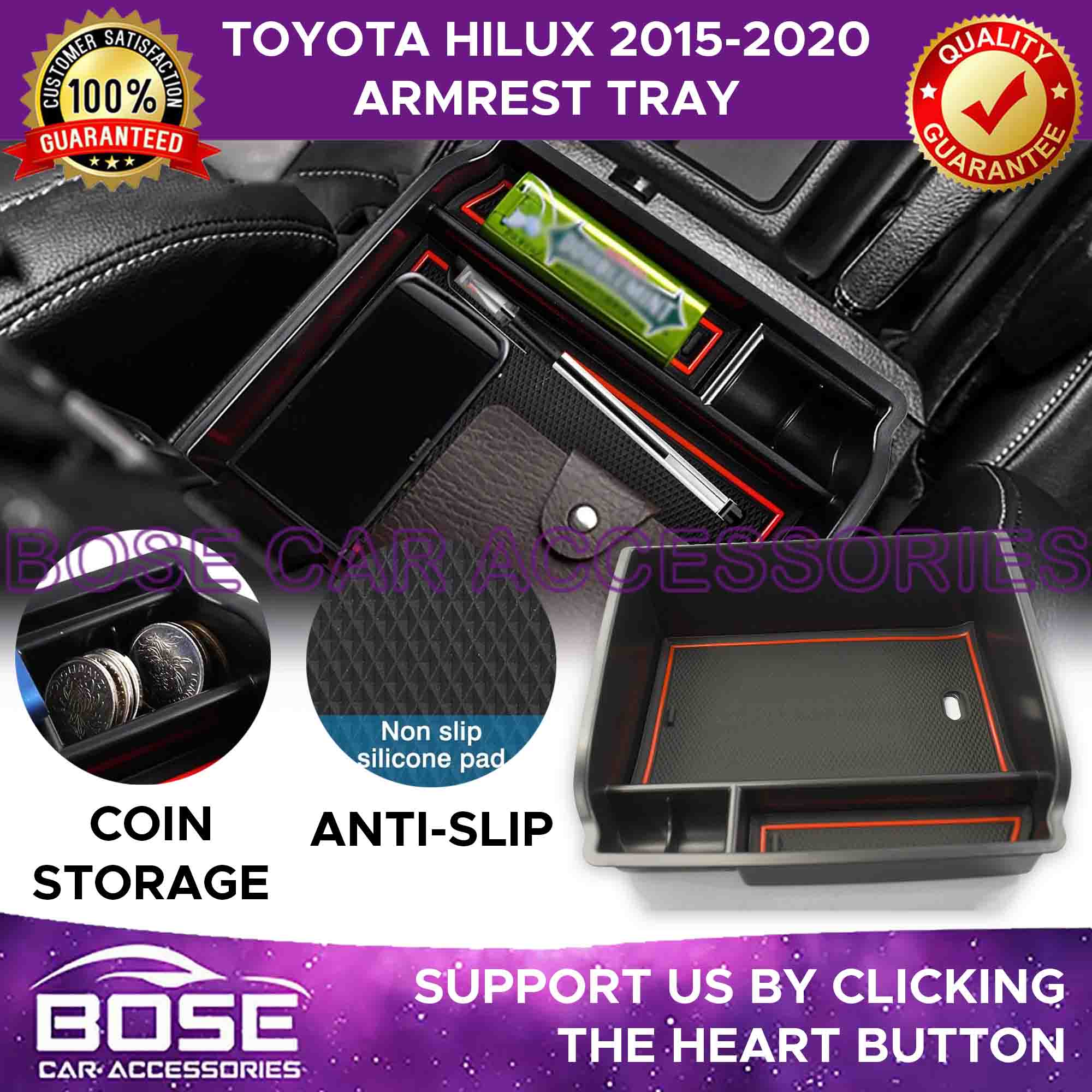 Toyota Hilux 2015 2016 2017 2018 2019 2020 Armrest Tray Organizer ...
