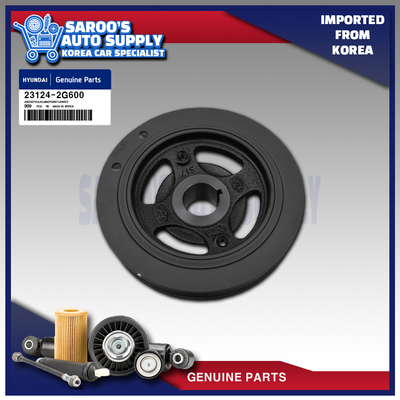[Theta][Genuine] Damper Pulley / Crankshaft Pulley For Hyundai , Kia ...