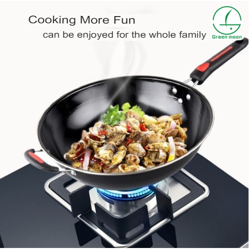 Green Moon Modern Designed Cooking Wok Pan Frying Pan Cooking Gas Stove ...