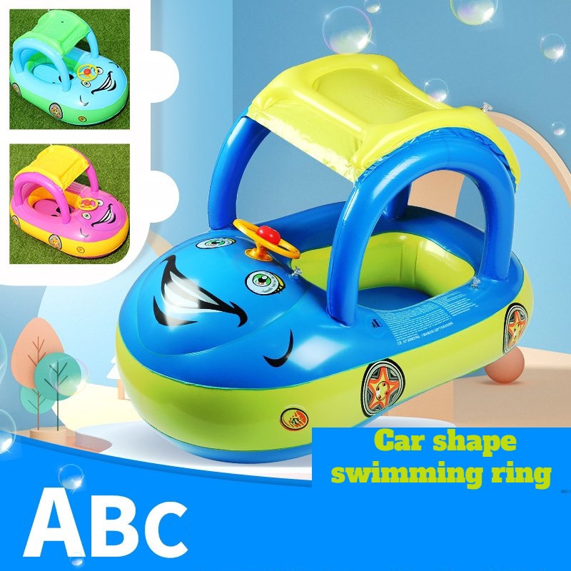 Summer Kids Sun Shade Float Inflatable Salbabida with Inflate Swimming ...