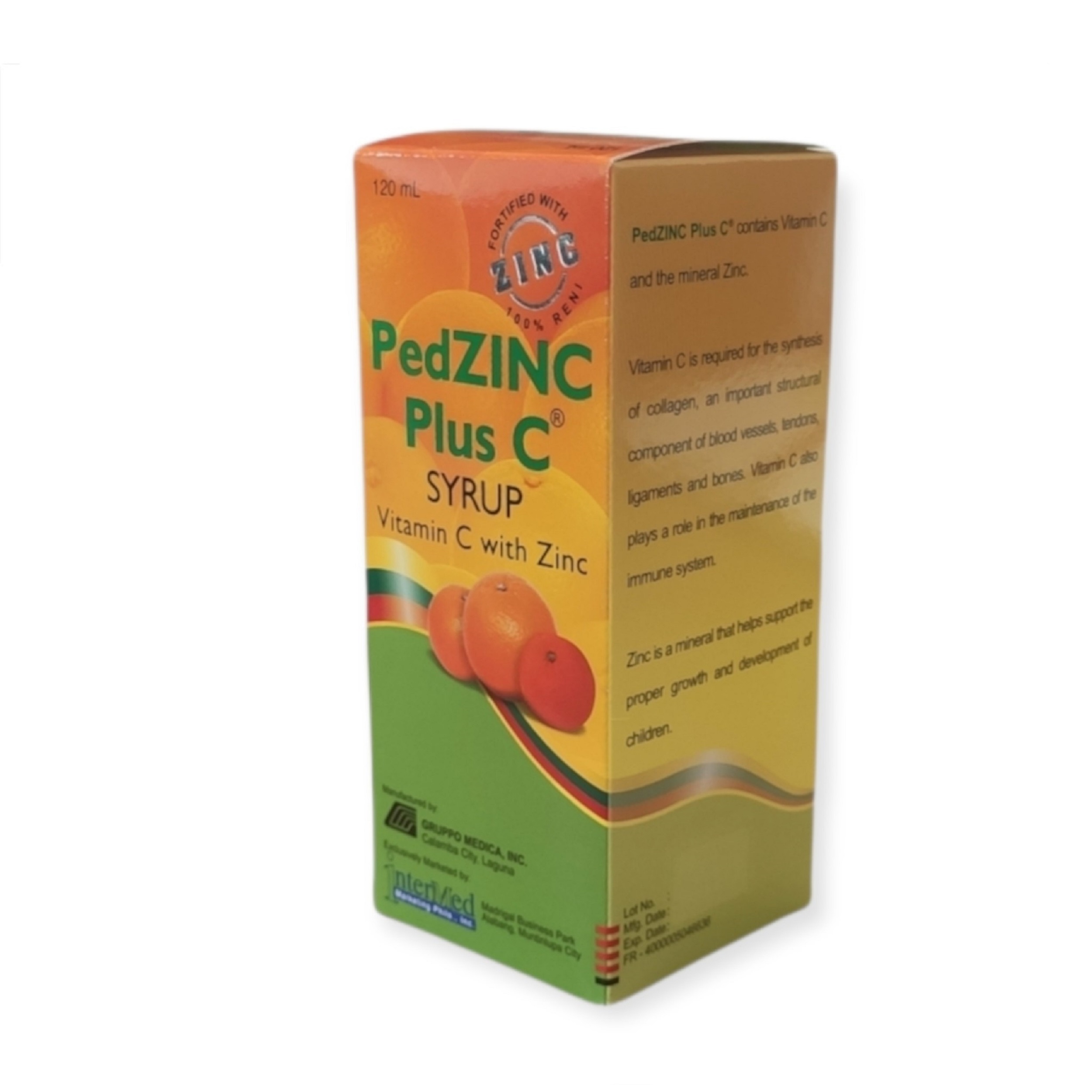 PEDZINC Plus C 120 mL Syrup | Lazada PH