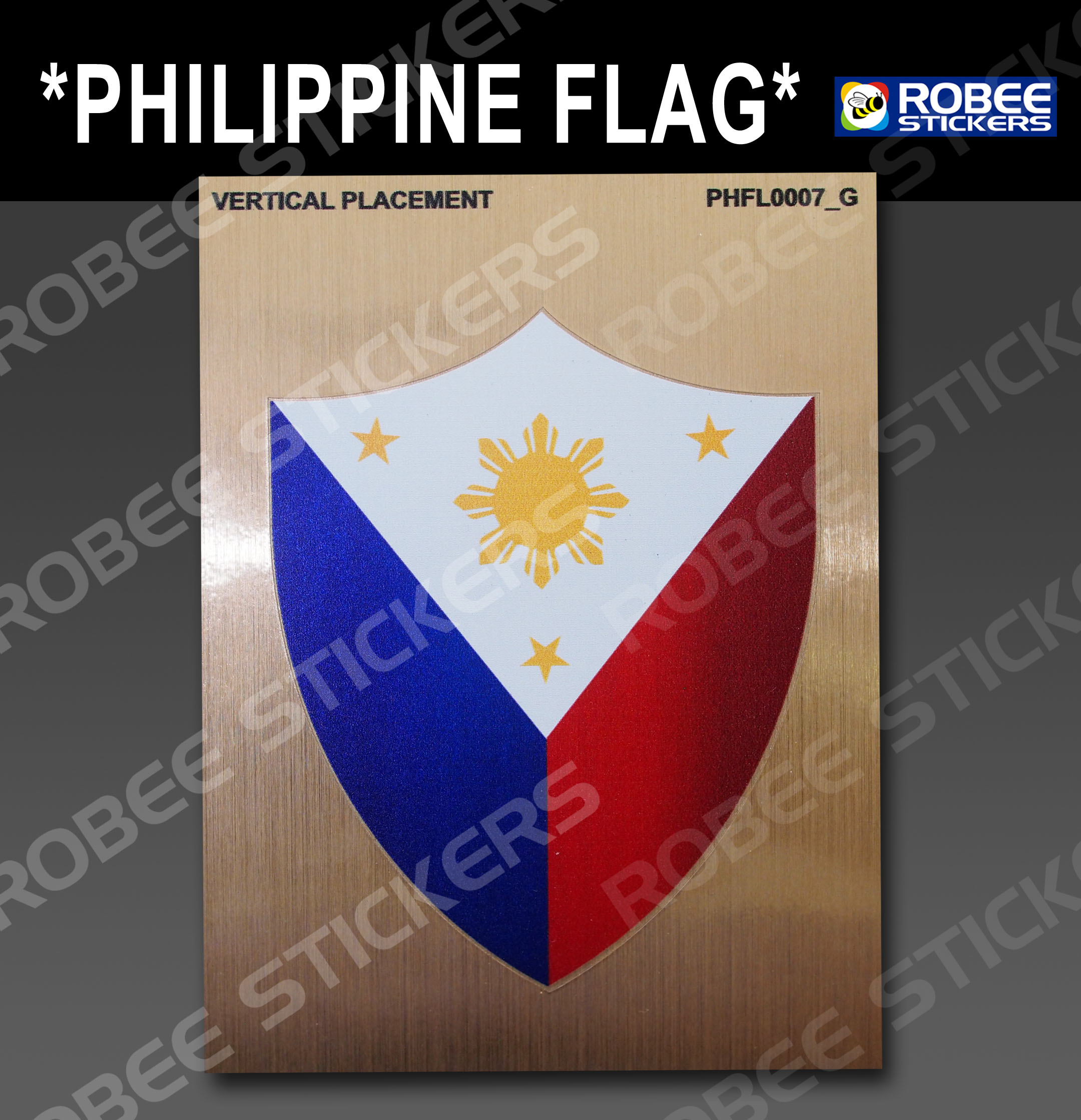 Sticker Decal Philippine Flag Gold Cut | Lazada PH