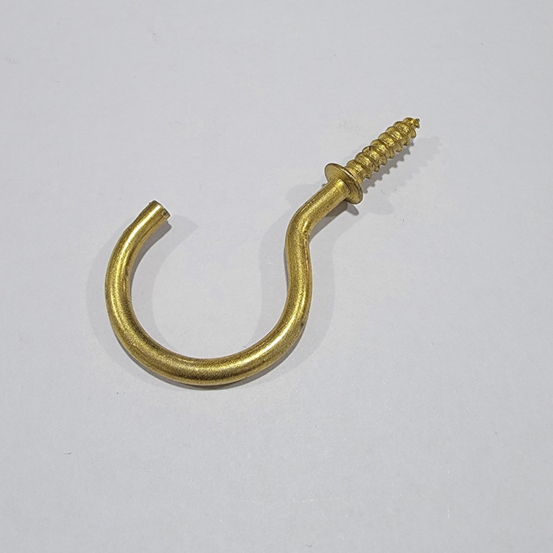 12pcs Brass Square Hook|Cup Hook|Screw Eye|Hook and Eyes Gold High ...
