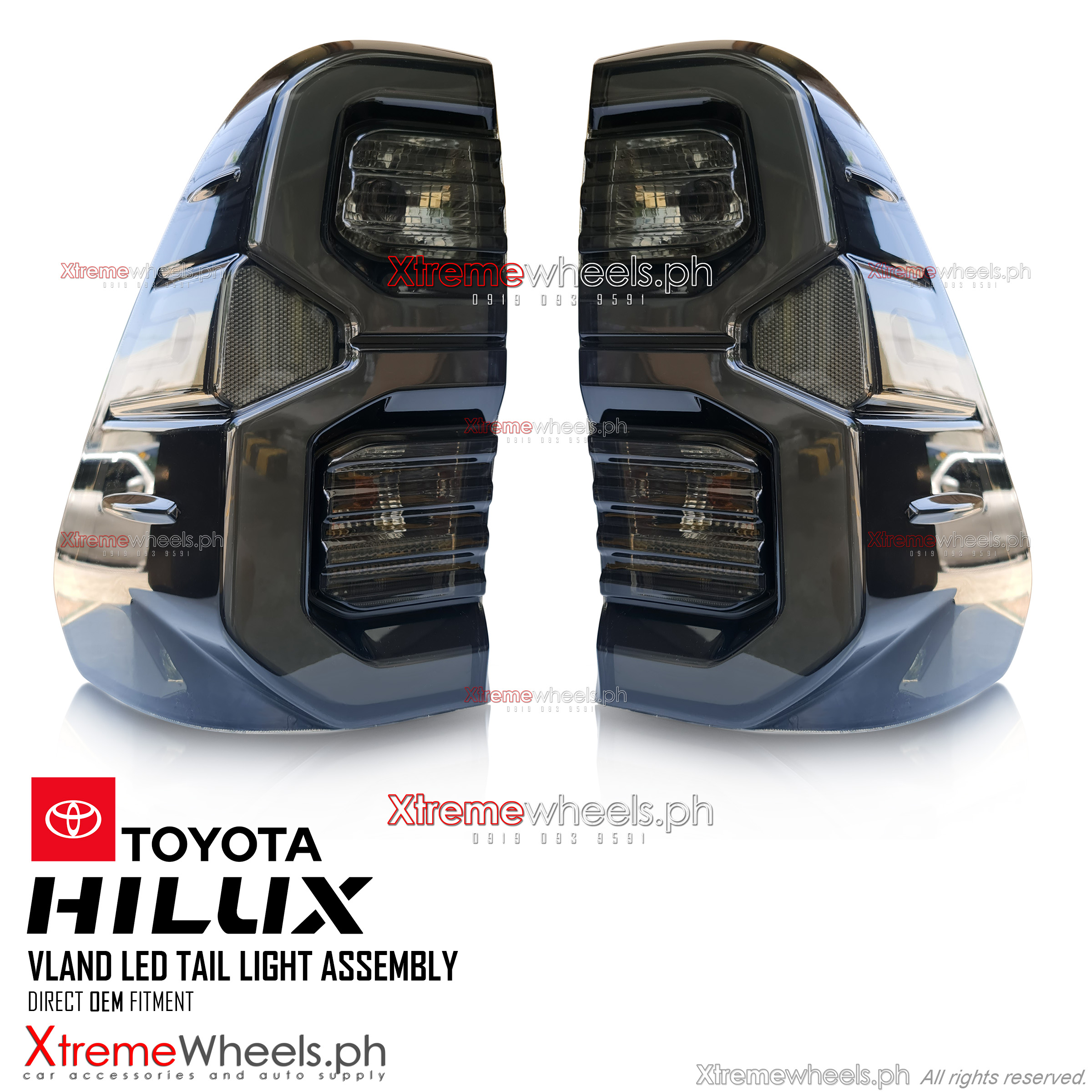 Hilux J E G V Conquest 2016-2024 Led Left and Right Tail Light Assembly ...