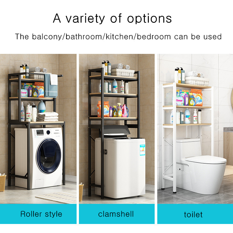 Black intelligent storage rolling bucket washing machine shelves ...