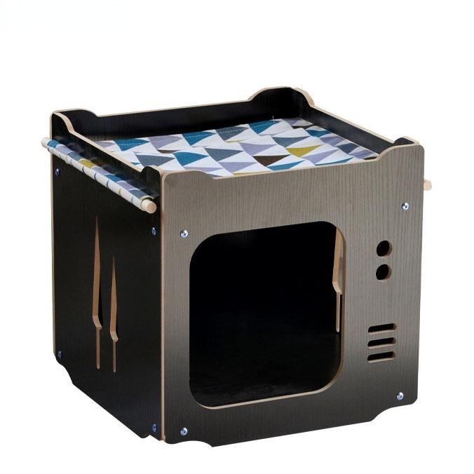 【Free thick pad】 cat house cat square box cat litter can be stacked in ...