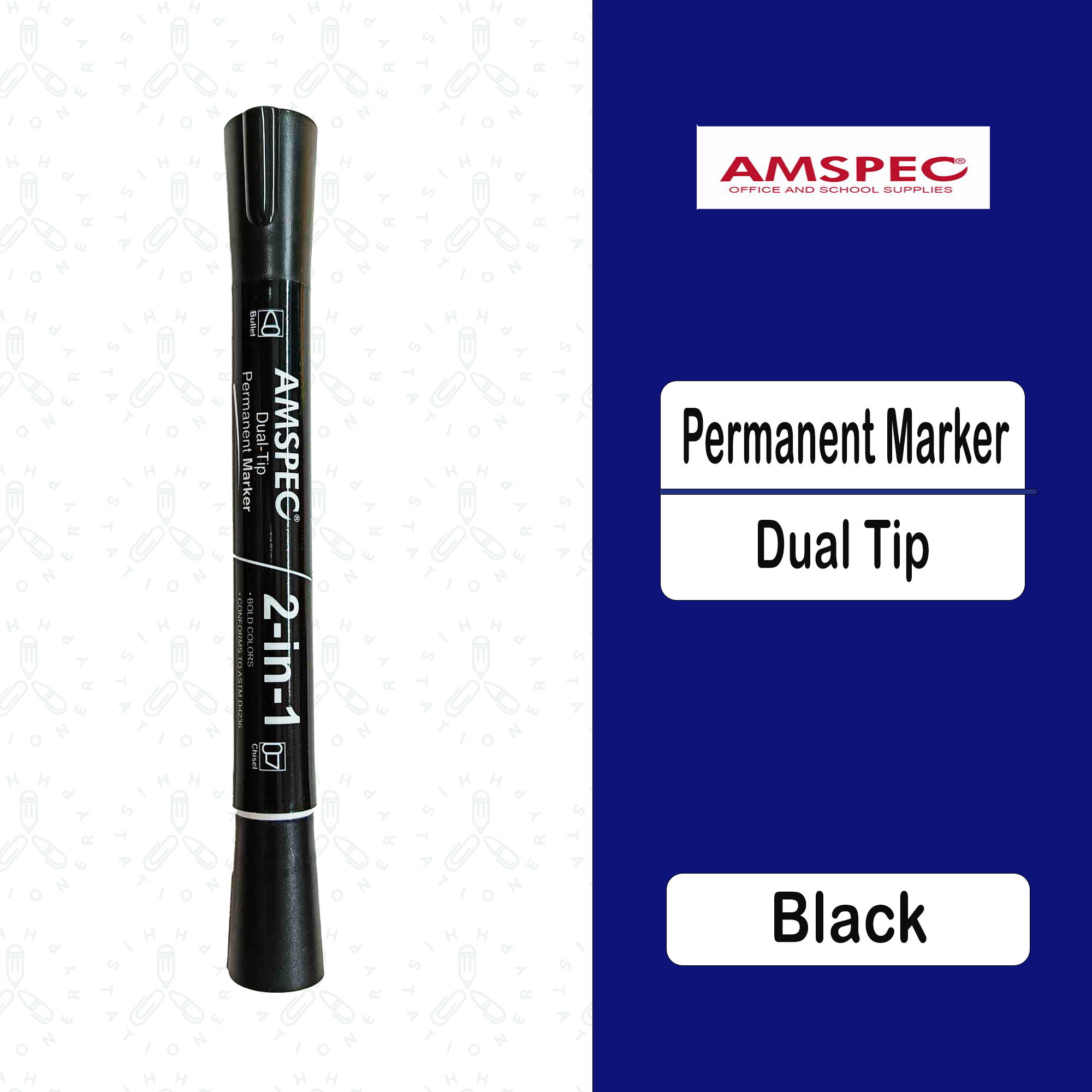 AMSPEC Dual Tip Permanent Marker | Lazada PH