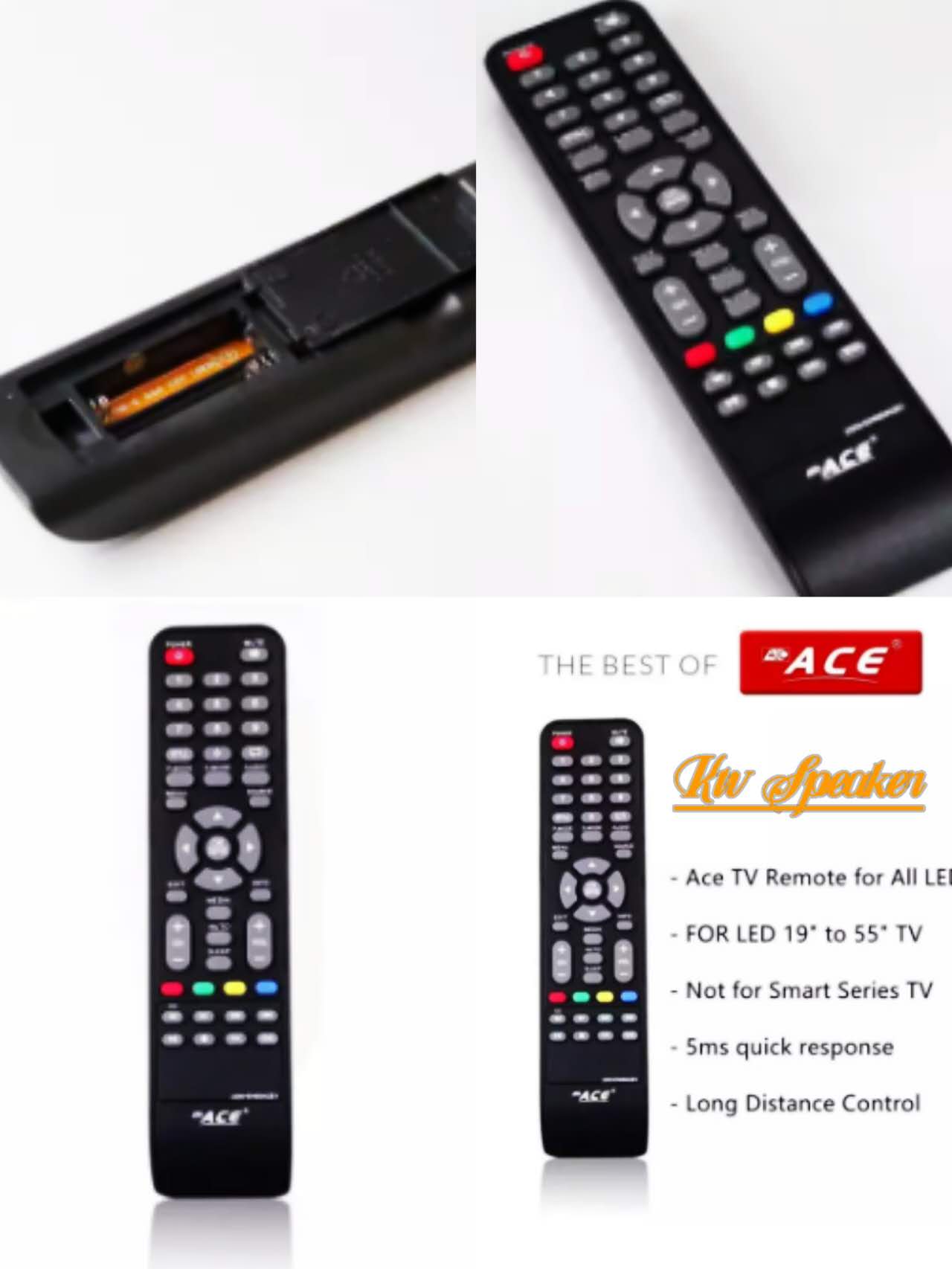 ACE Remote Standard TV Remote ACE LED TV Remote Controller/tested ...