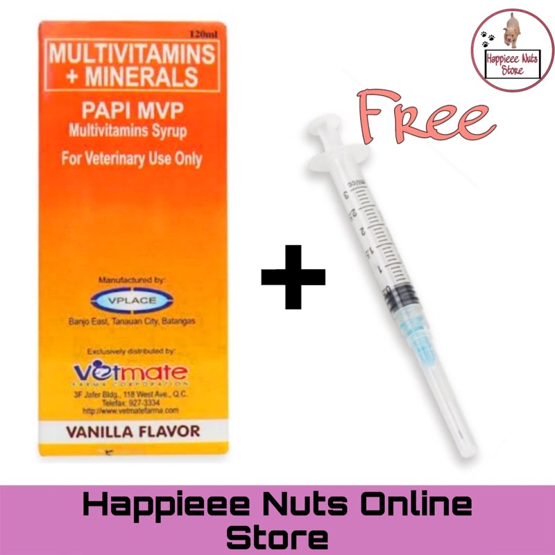 Papi MVP w/ FREE 5mL syringe - 120mL Papi MVP Multivitamin + Minerals ...
