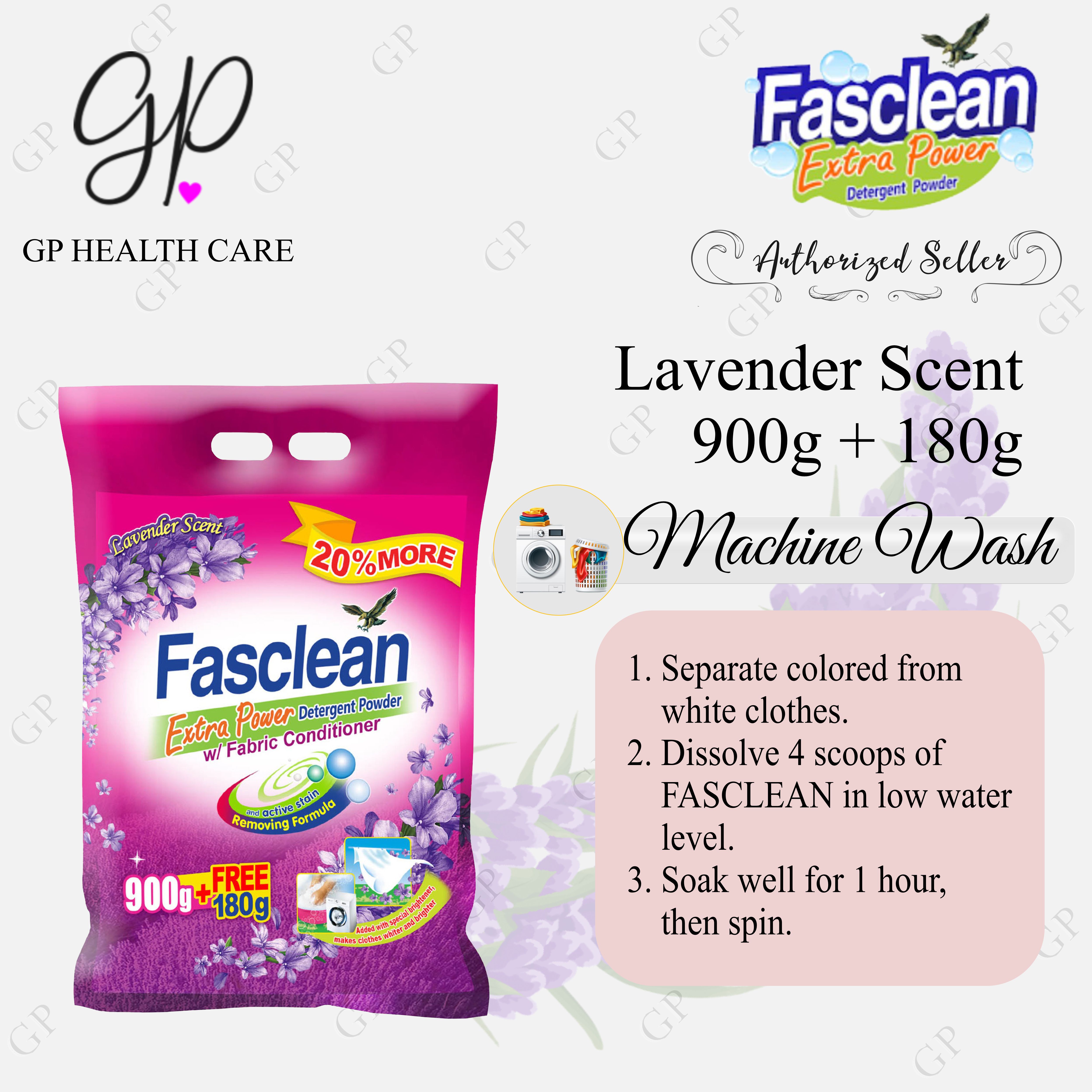 Fasclean Laundry Detergent Lavender Scent 900g - GP Health Care | Lazada PH