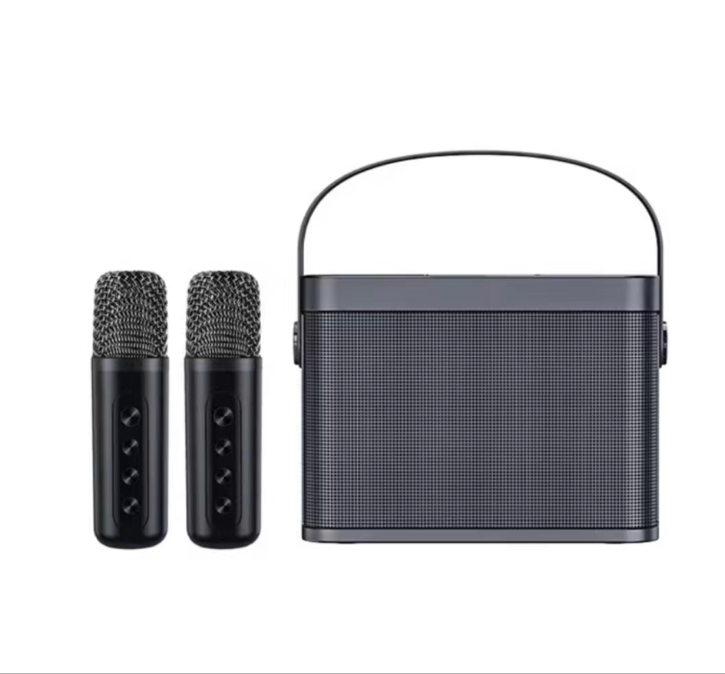 Mini Karaoke bluetooth speaker with mic Wireless Dual Microphone ...