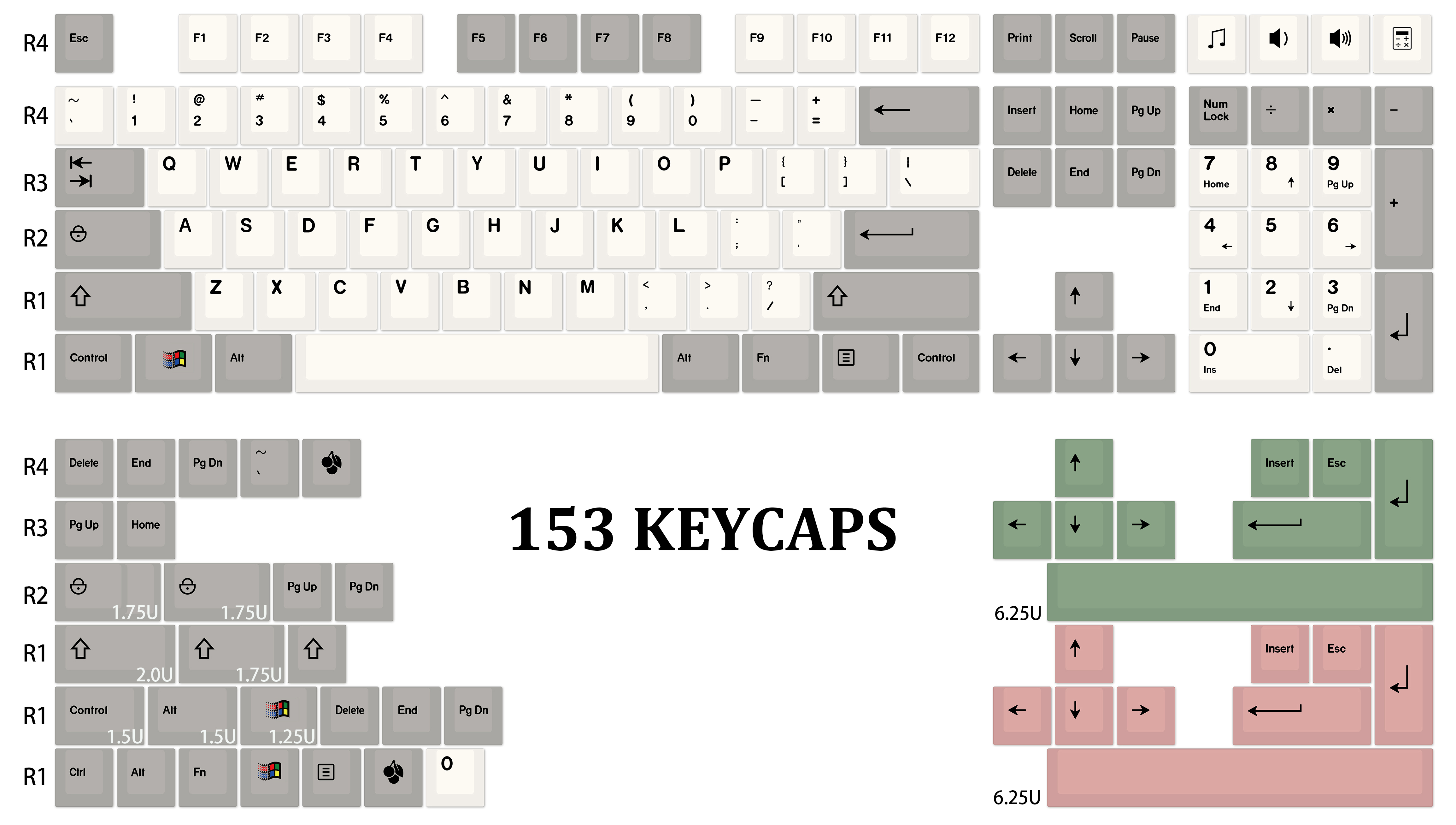 G-MKY 9009 Colorway R 153 Keycaps Cherry PBT Dye-Subtion Keycaps Cherry ...