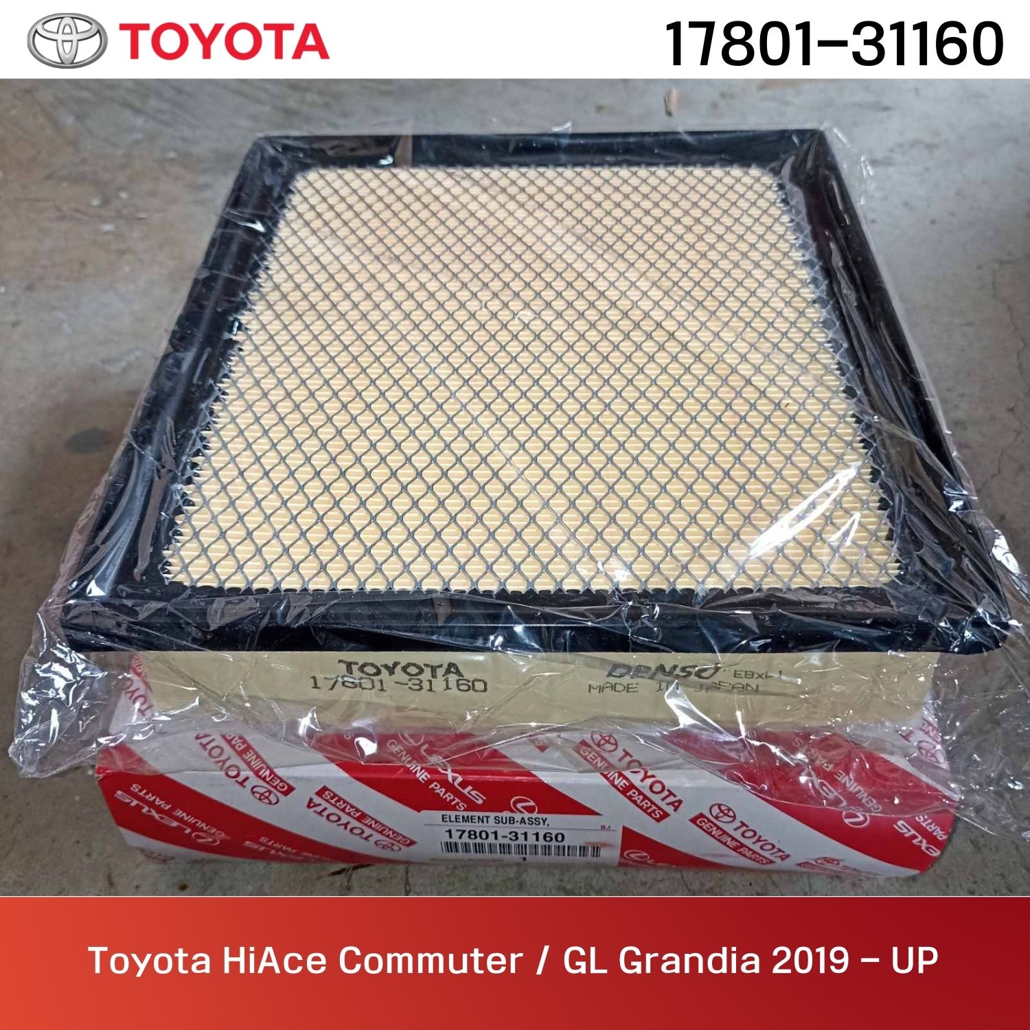 Air Filter for Toyota Hiace Commuter / GL Grandia 2019 - Up (17801 ...