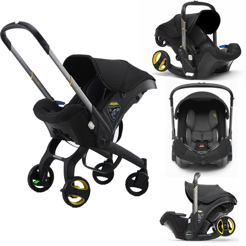 Hapyee Newborn baby multifunctional car 4-wheel safety seat cart basket ...