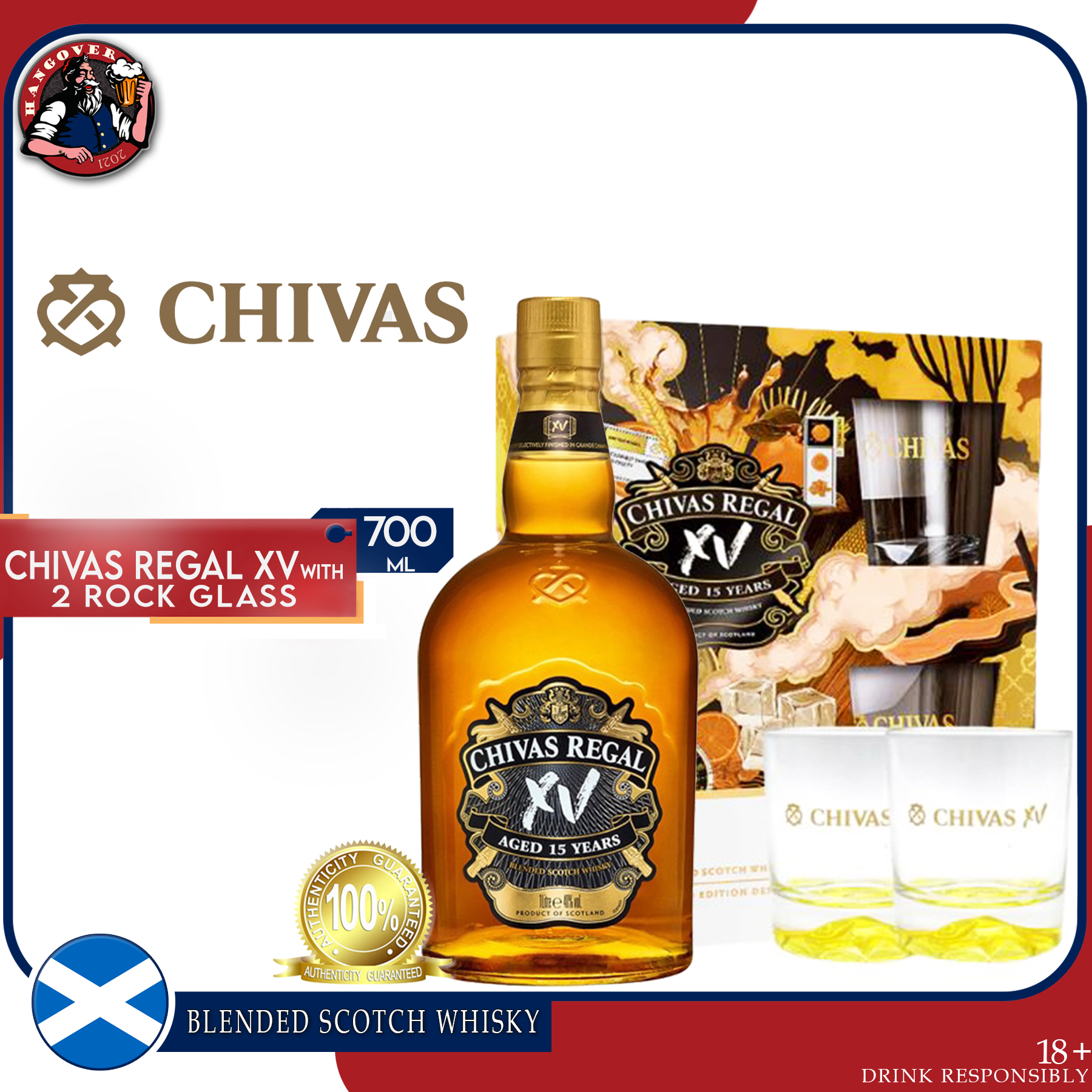 Chivas Regal 15 Years with 2 Rock Glass Limited Edition | Lazada PH