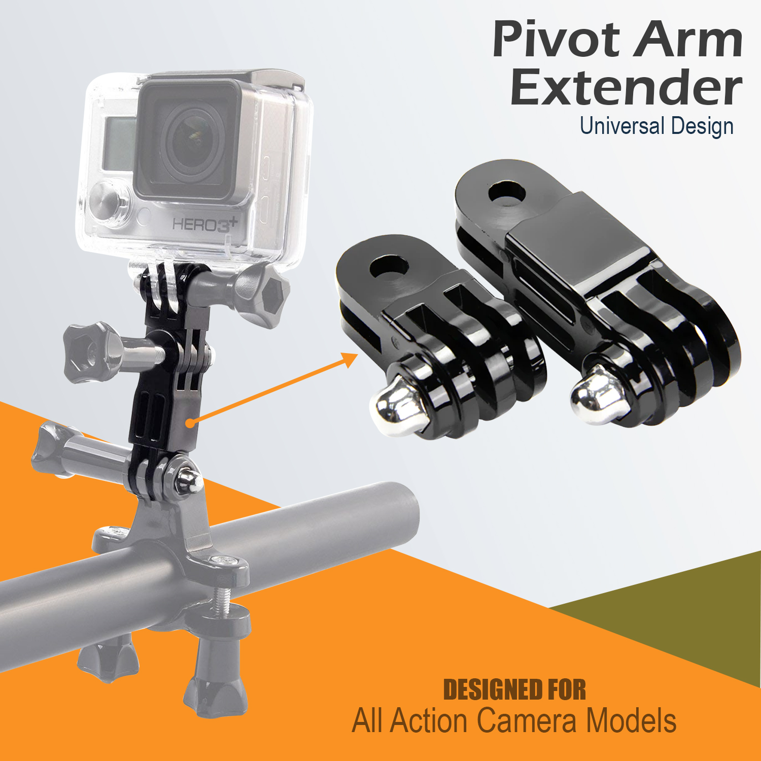 Plugplay Pivot Arm Extender Tripod Monopod Helmet Connector Extension ...