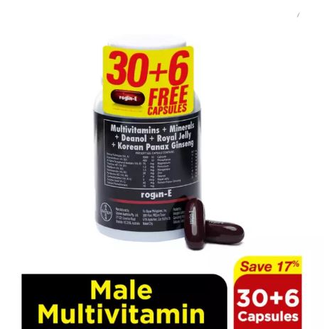 ROGIN E Multivitamins + Minerals + Deanol + Royal Jelly + Korean Panax ...
