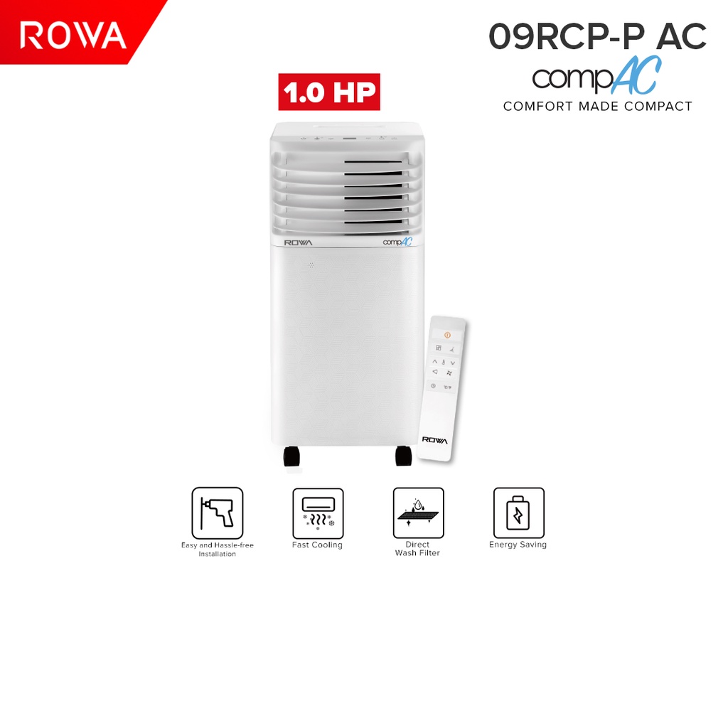 ROWA Compac 1.0hp Portable Aircon with Remote Control Rac09rc P Fast ...