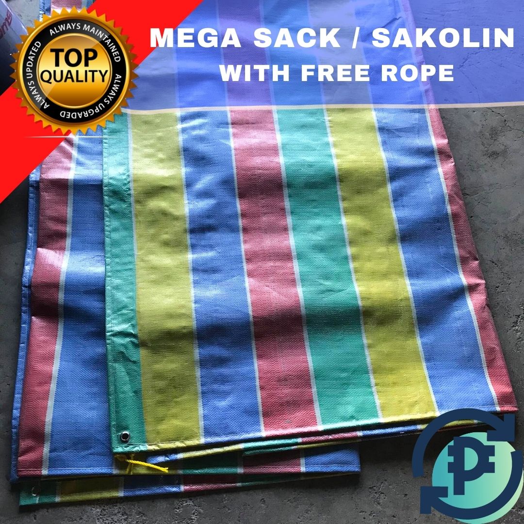 12ft x 36ft MEGA STRIPE RAINBOW SAKO / Trapal / Lona with Eyelets ...