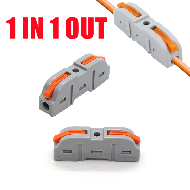 Universal Compact Wire Connector Splitter Quick Electrical Cable Splice Terminal Block For 28
