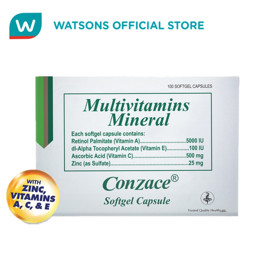 CONZACE Multivitamins + Minerals 1 Softgel Capsule | Lazada PH