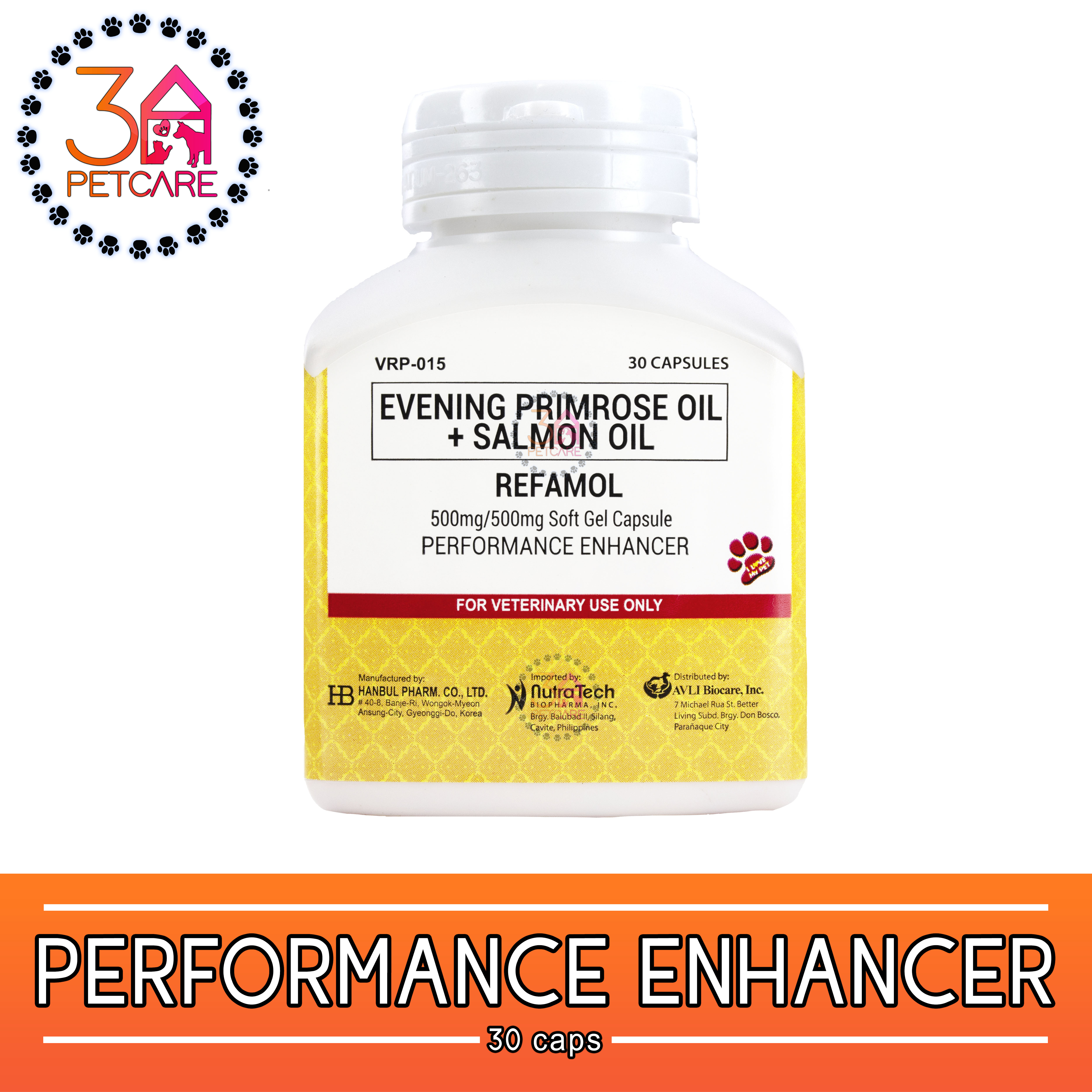 Refamol Evening Primrose Oil Performance Enhancer for Dogs (30 Capsules ...