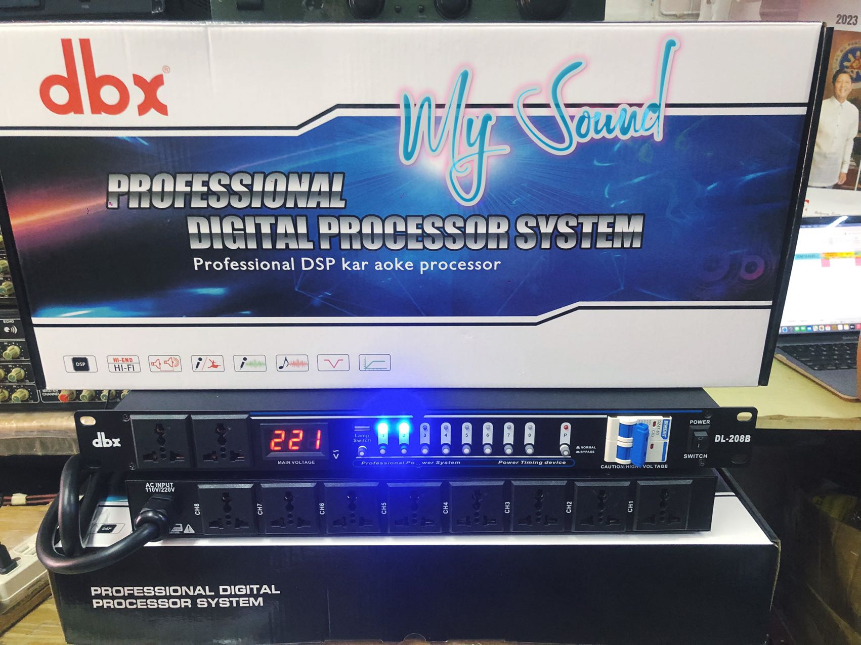 DBX DL-208B Professional Power Sequence Controller 10-way switch stage conference audio one key ...