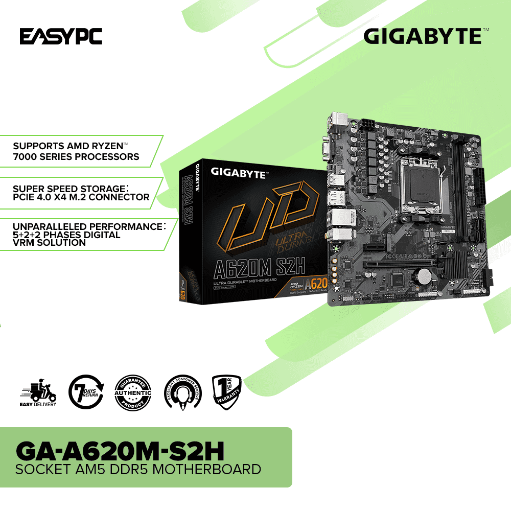EasyPC | Gigabyte GA-A620M-S2H / A620M GAMING X Socket Am5 Ddr5 Motherboard For Better Gaming ...