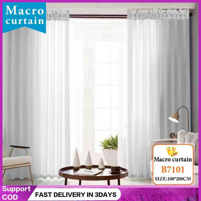 Macro NEW Lace Curtain Home Tulle Voile Window Curtain Decor 100cm X ...