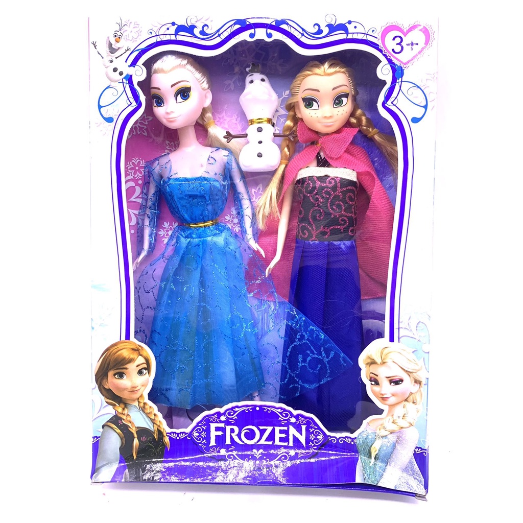 2in1 Frozen Elsa and Princess Anna action figure set or decorations ...