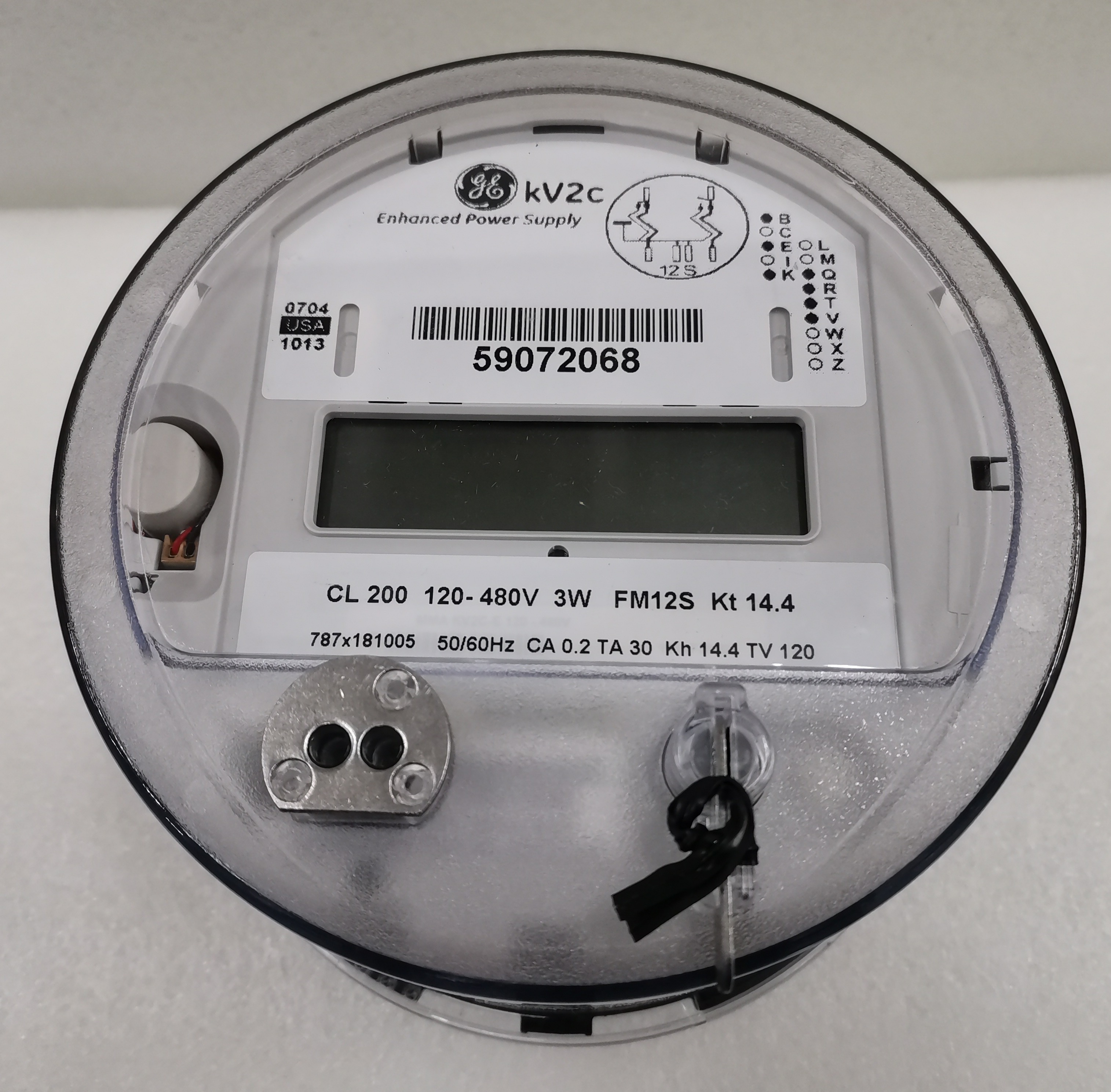 KV2C FM12S KWH Electric Meter GE Or Alcara 200A 3 Phase 3 Wire 120V KV2C FM12S KWH Electric Meter GE Or Alcara 200A 3 Phase 3 Wire 120V