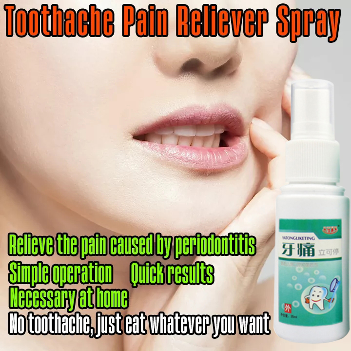 Toothache Spray 35ml Fast Pain Relief Plant Extracts Hormone Free ...